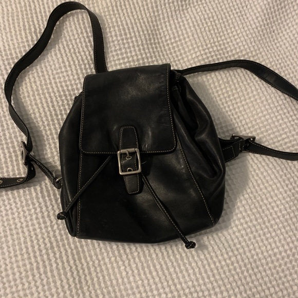 Coach | Bags | Vintage Coach Black Leather Backpack | Poshmark
